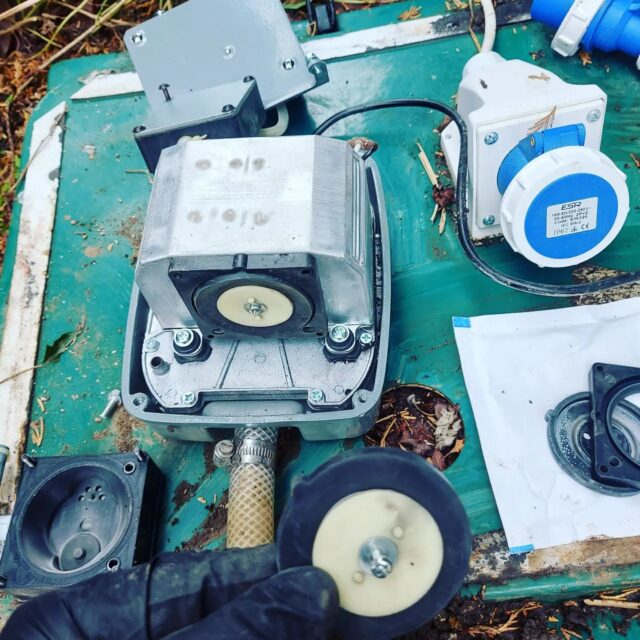 Marsh ensign 6 sewage treatment plant service today including a blower ...